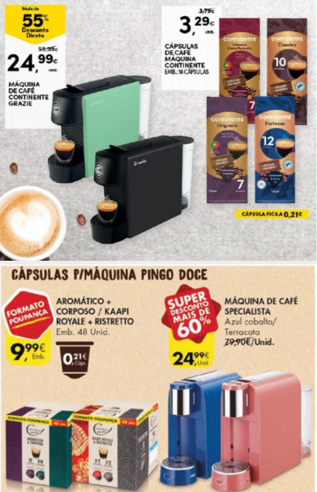 Pingo Doce VERSUS Continente – As Máquinas de Café até +60% Desconto ...