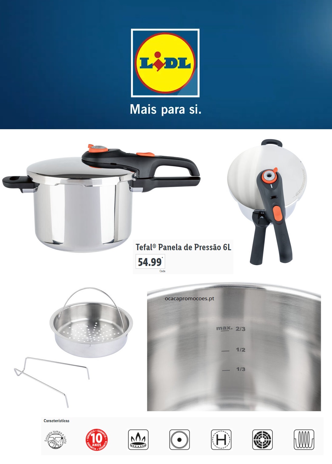 Antevisão LIDL! Tefal® Panela de Pressão 6L a partir 28 março! - O Caça ...