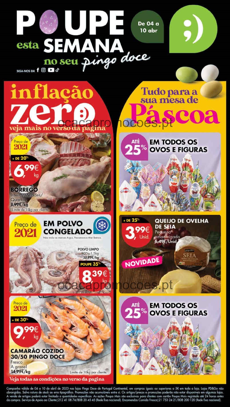 Antevisão Folheto PINGO DOCE Lojas Grandes Promoções 4 abril a 10 abril ...