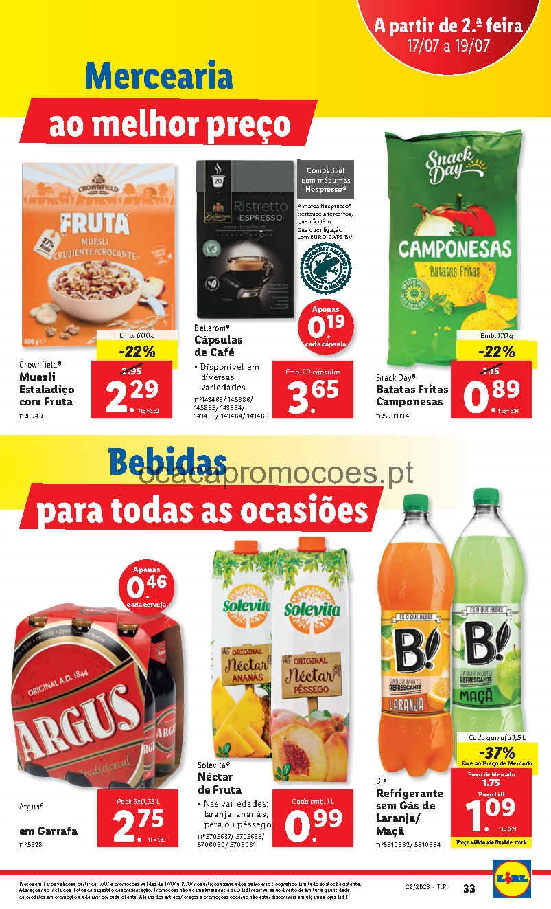 Antevisão Folheto LIDL Mercearia Promoções 17 julho a 19 julho - O Caça ...