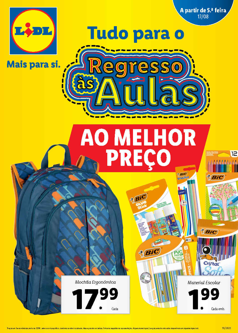 Folheto LIDL Regresso às Aulas Antevisão Promoções a partir 17 agosto ...