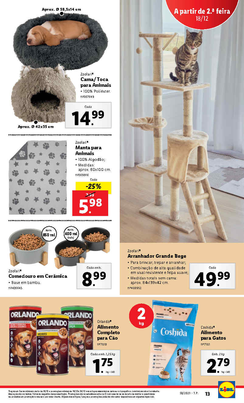 Antevisão Folheto LIDL BAZAR PETS de 18 dezembro a 24 dezembro - O Caça ...
