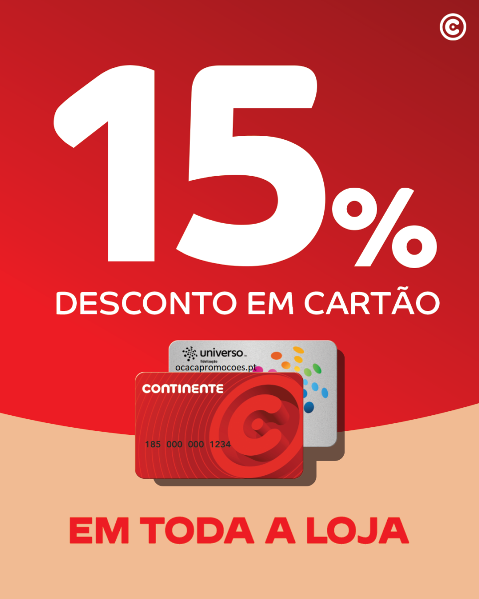 Antevisão CONTINENTE: 15% desconto Toda a Loja 22 novembro a 1 dezembro ...