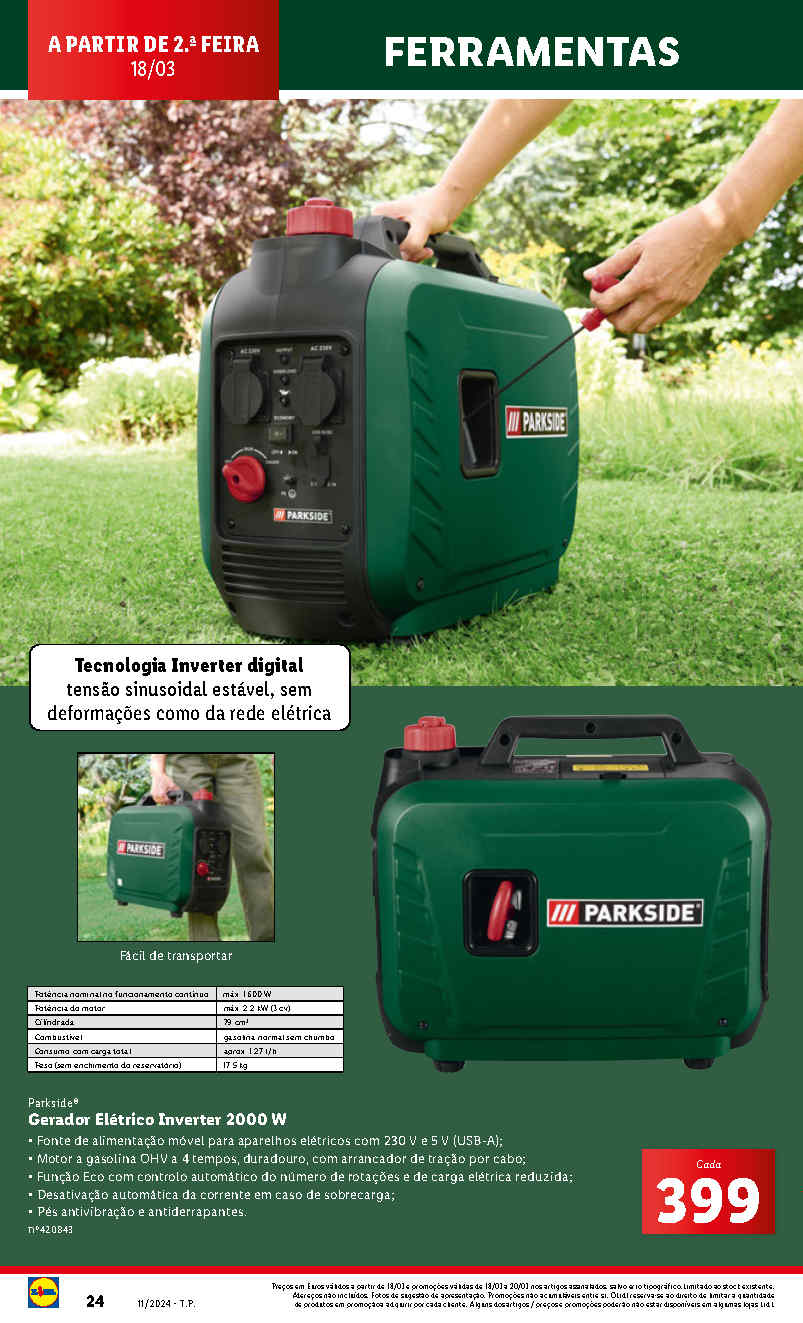 Folheto LIDL Especial Parkside Antevisão Promoções 18 a 20 de março - O ...