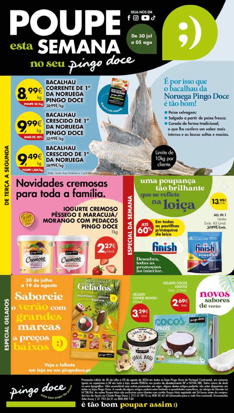 Antevisão Folheto PINGO DOCE Lojas Grandes Promoções 30 julho a 5 ...