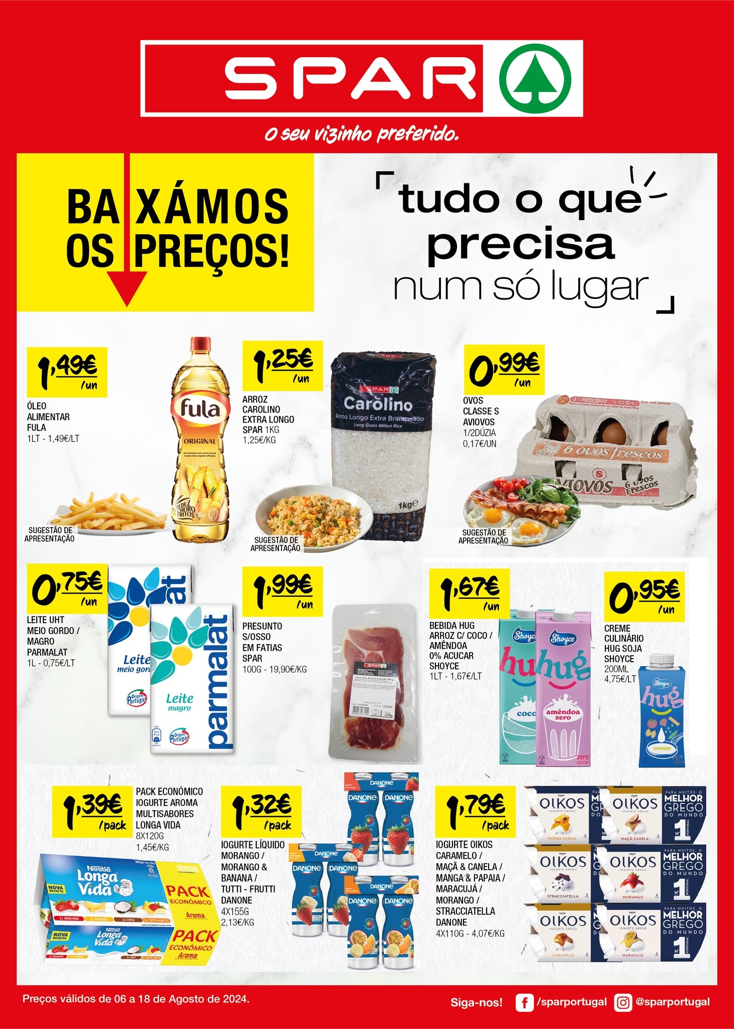 Folheto SPAR Promoções 6 agosto a 18 agosto - O Caça Promoções
