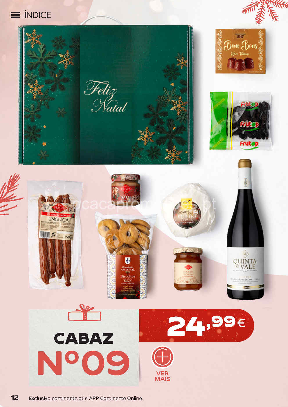Folheto CONTINENTE Cabazes de Natal Promoções 1 outubro a 6 de janeiro ...