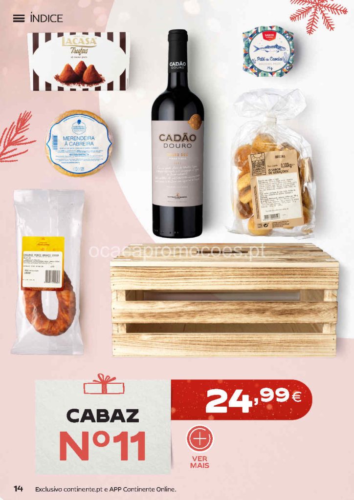 Folheto CONTINENTE Cabazes de Natal Promoções 1 outubro a 6 de janeiro ...