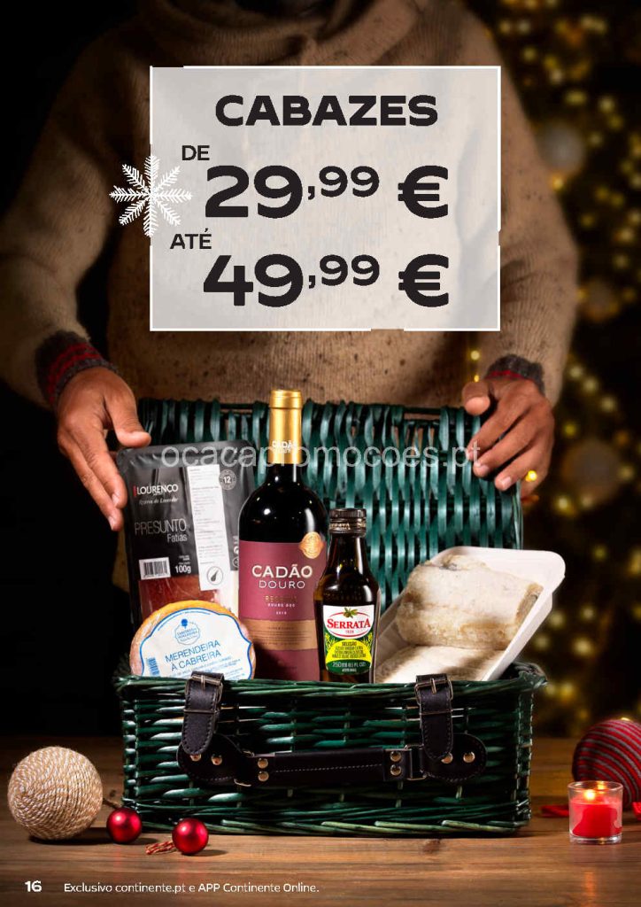 Folheto CONTINENTE Cabazes de Natal Promoções 1 outubro a 6 de janeiro ...