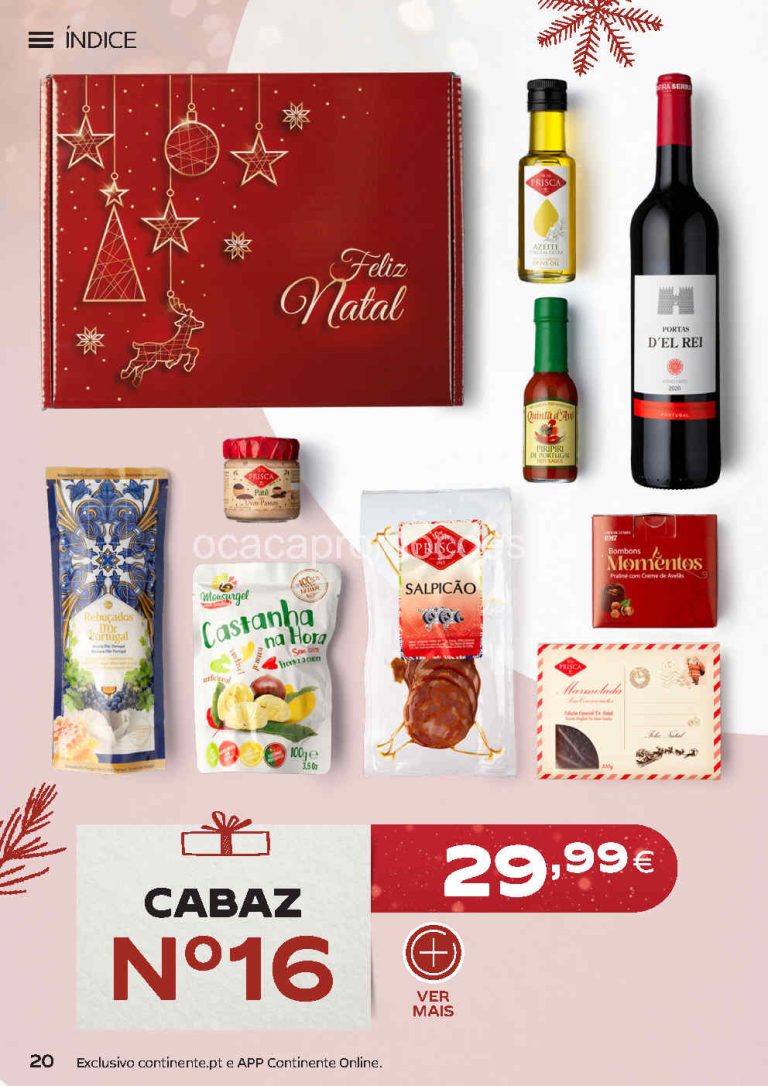 Folheto CONTINENTE Cabazes de Natal Promoções 1 outubro a 6 de janeiro ...