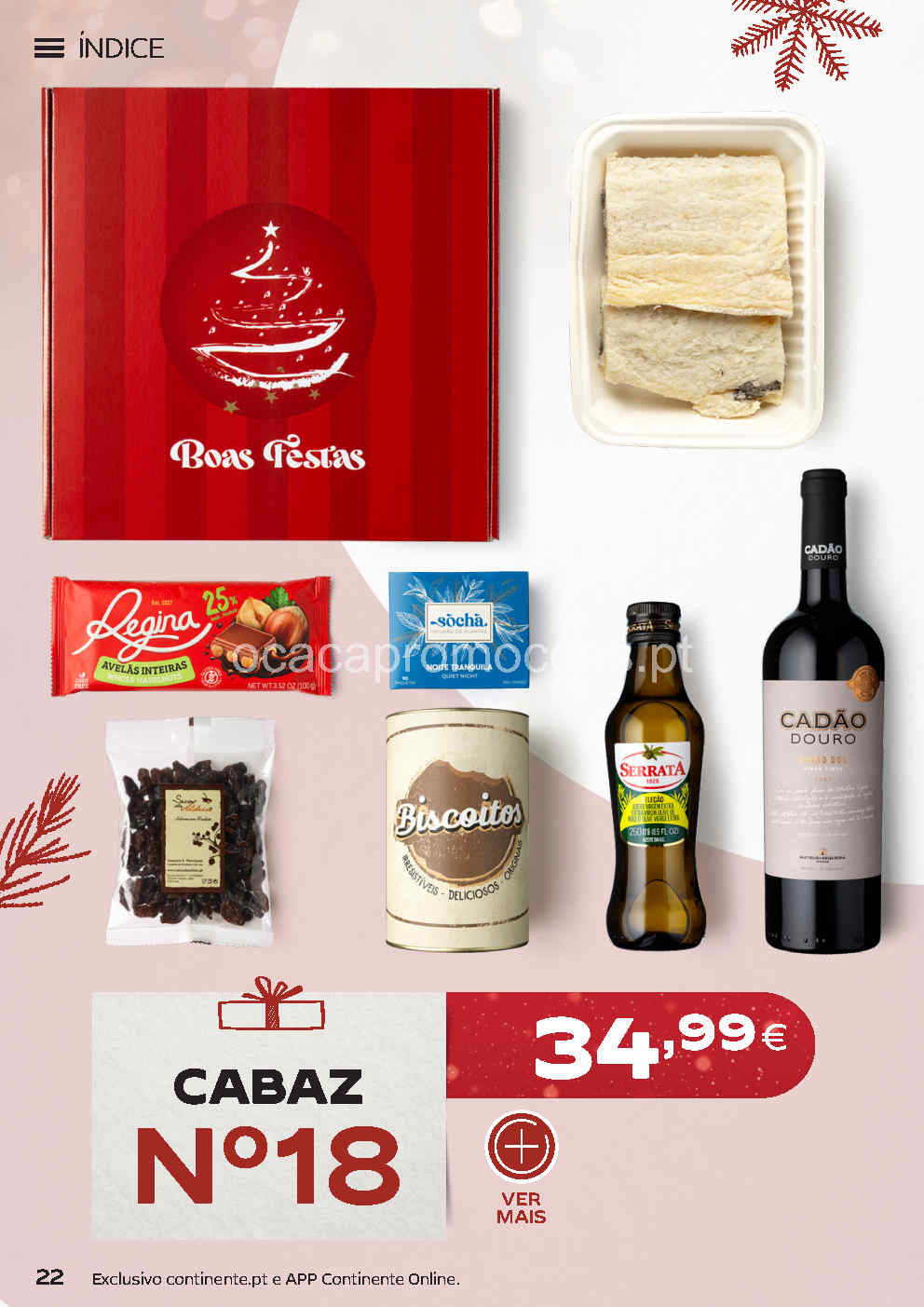 Folheto CONTINENTE Cabazes de Natal Promoções 1 outubro a 6 de janeiro ...