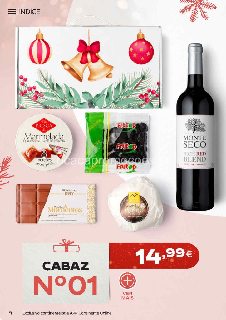 Folheto CONTINENTE Cabazes de Natal Promoções 1 outubro a 6 de janeiro ...