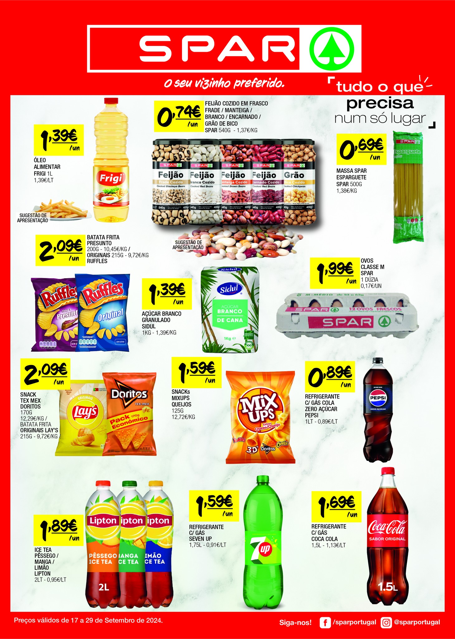 Folheto SPAR Promoções 17 setembro a 29 setembro - O Caça Promoções