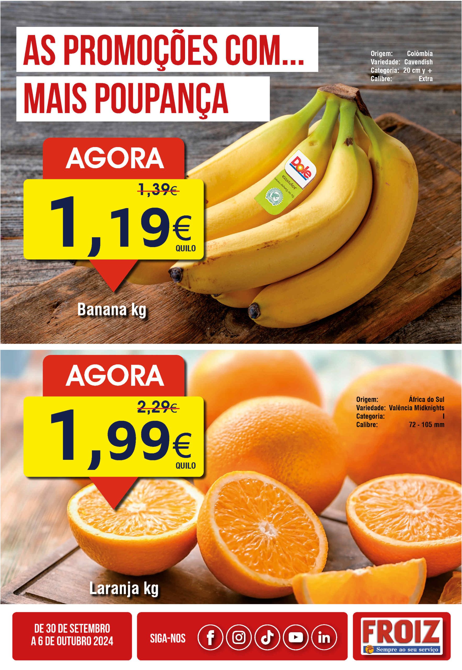 Folheto Supermercado FROIZ Promoções 30 setembro a 6 outubro - O Caça ...