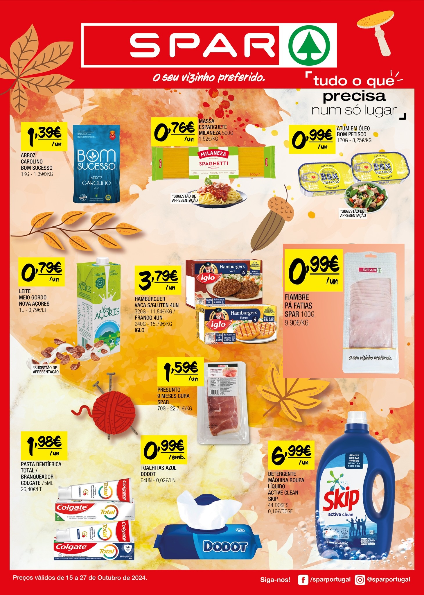Folheto Supermercados SPAR Promoções 15 a 27 de outubro - O Caça Promoções
