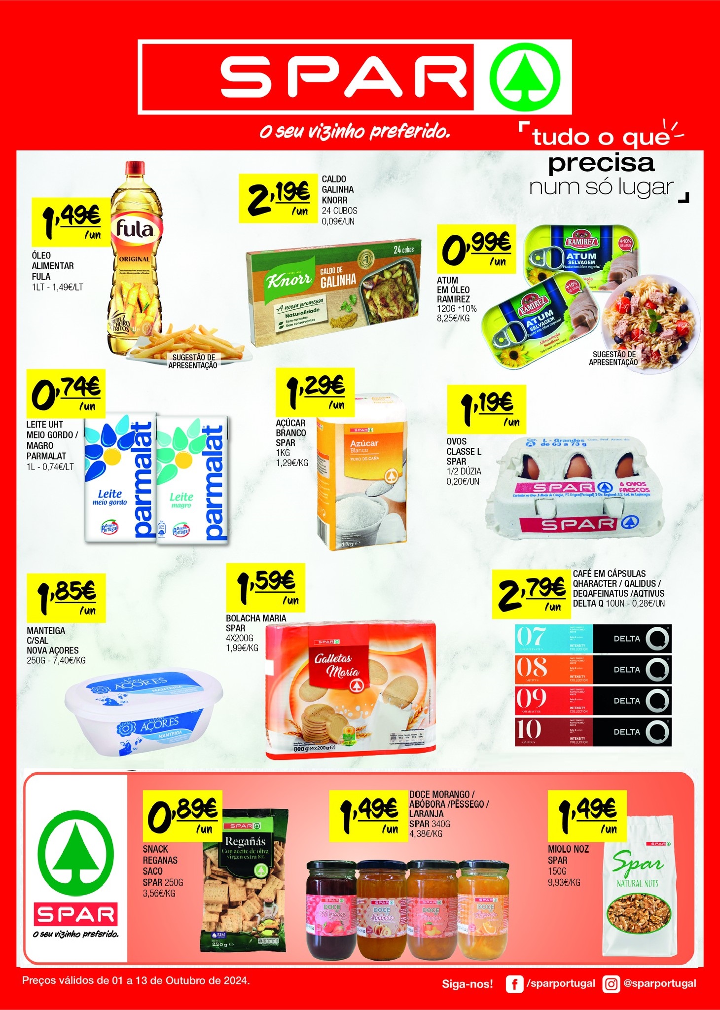 Folheto SPAR Promoções 1 outubro a 13 outubro - O Caça Promoções