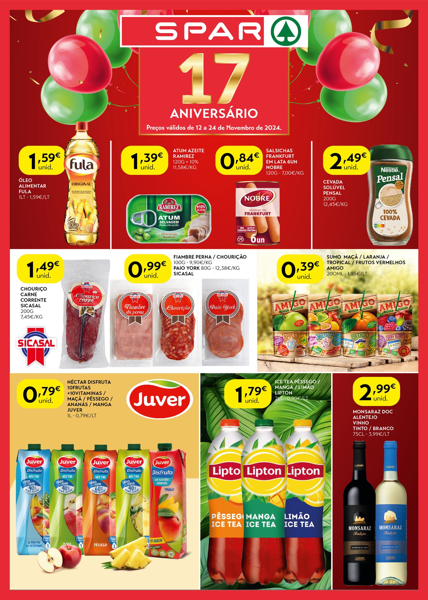 Folheto SPAR Promoções 12 a 24 de novembro - O Caça Promoções