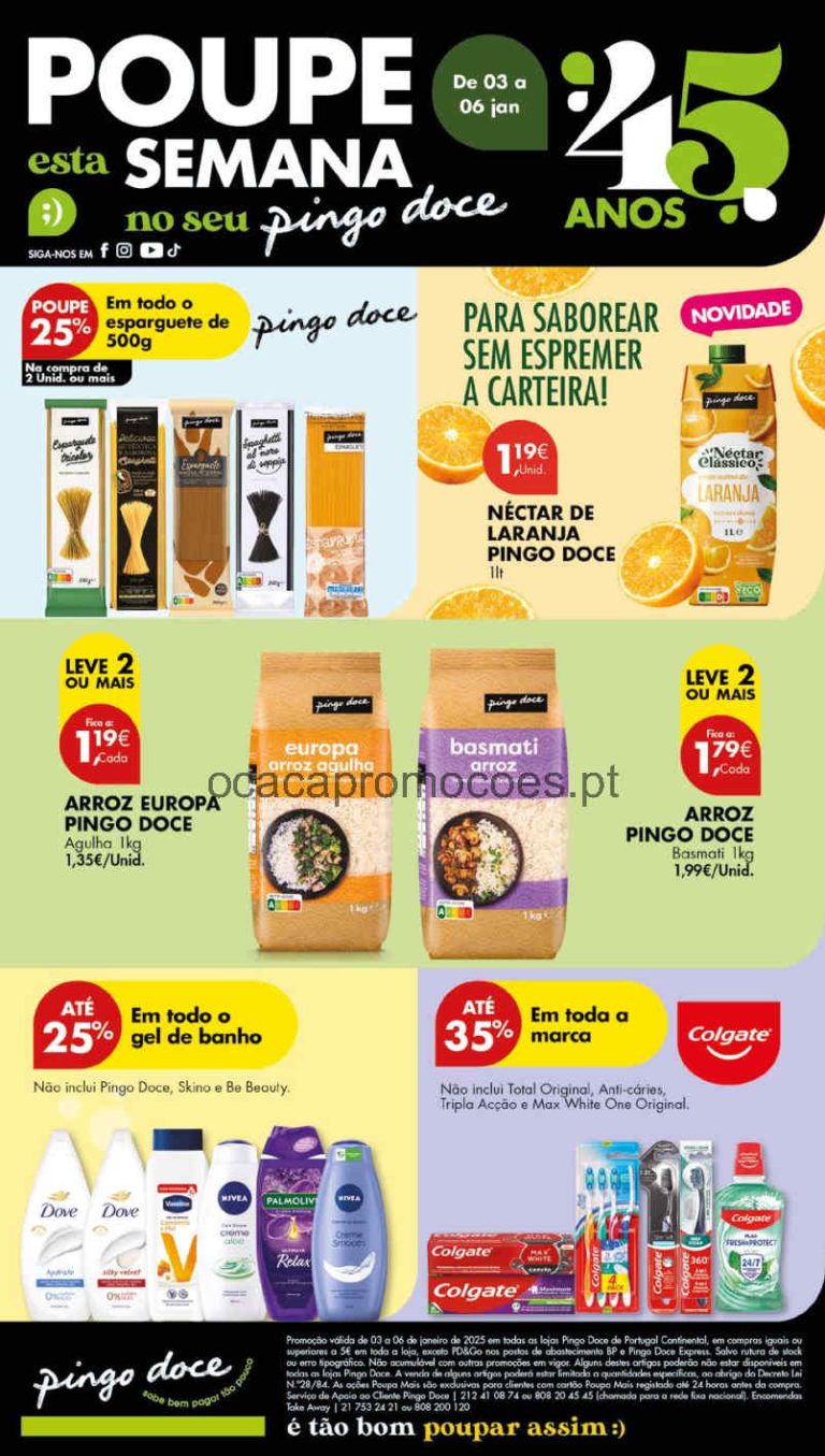Antevisão Folheto PINGO DOCE Lojas Grandes Promoções 3 a 6 de janeiro ...