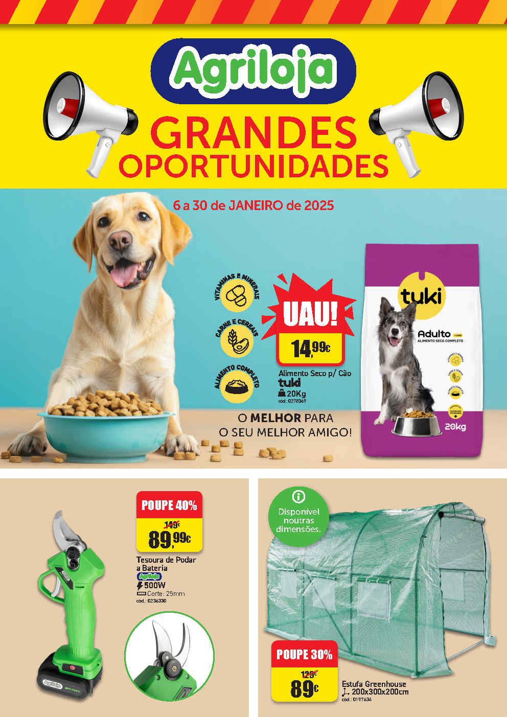 Folheto AGRILOJA Promoções 6 a 30 de janeiro - O Caça Promoções