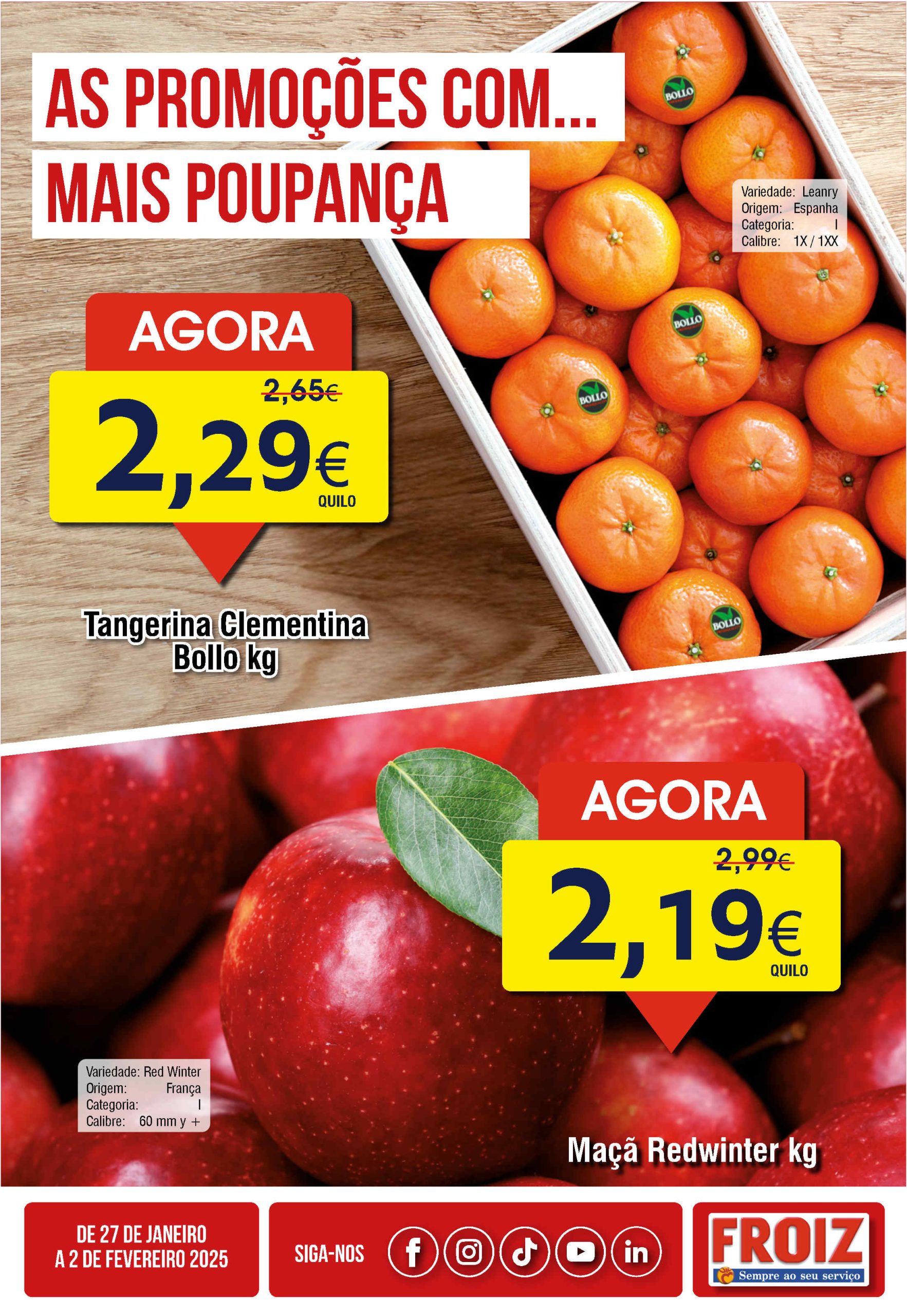 Folheto Supermercado FROIZ Promoções 27 janeiro a 2 fevereiro - O Caça ...