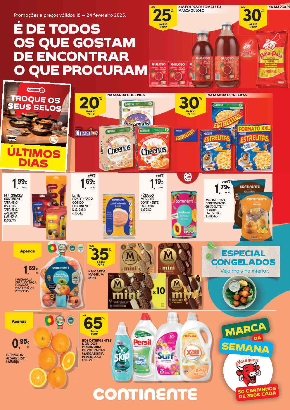 Folheto CONTINENTE Modelo Promoções 18 a 24 de fevereiro - O Caça Promoções