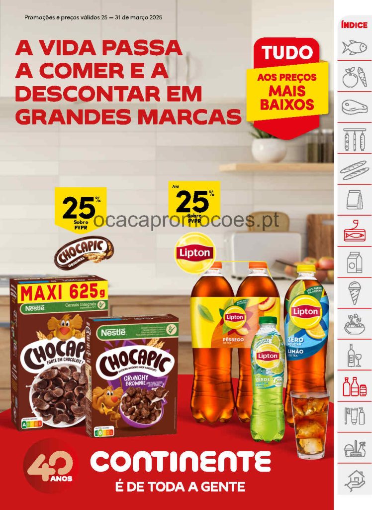 Folheto CONTINENTE Grandes Marcas Promoções 25 a 31 de março - O Caça ...