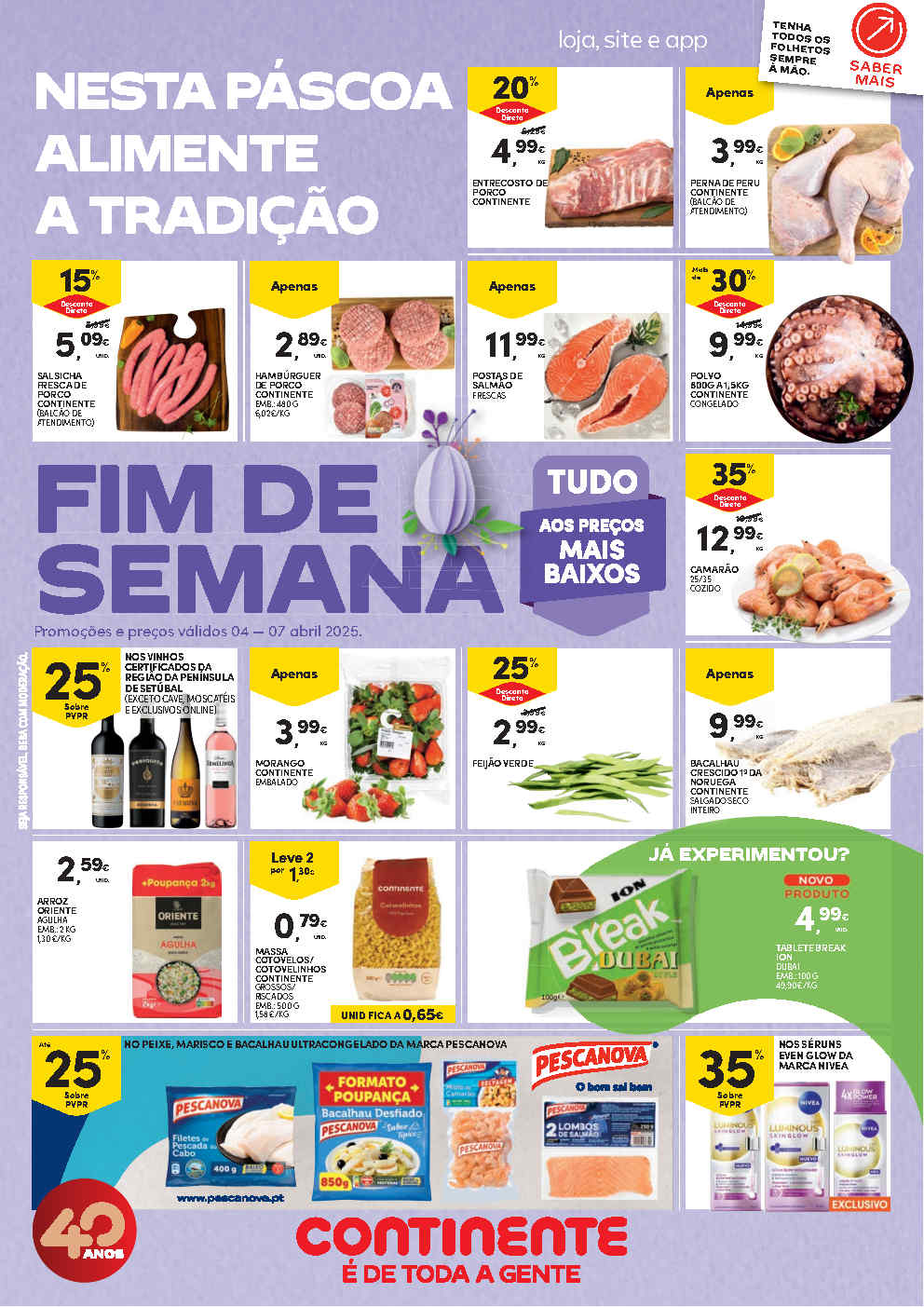Antevisão Folheto CONTINENTE Fim de Semana Promoções 4 a 7 de abril - O ...
