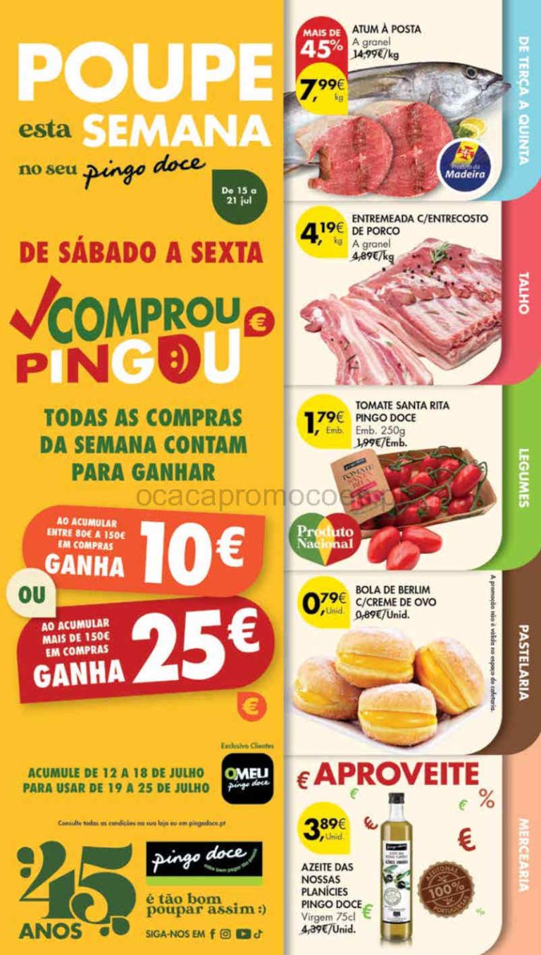 Antevisão Folheto PINGO DOCE Madeira Promoções 15 a 21 de julho - O ...