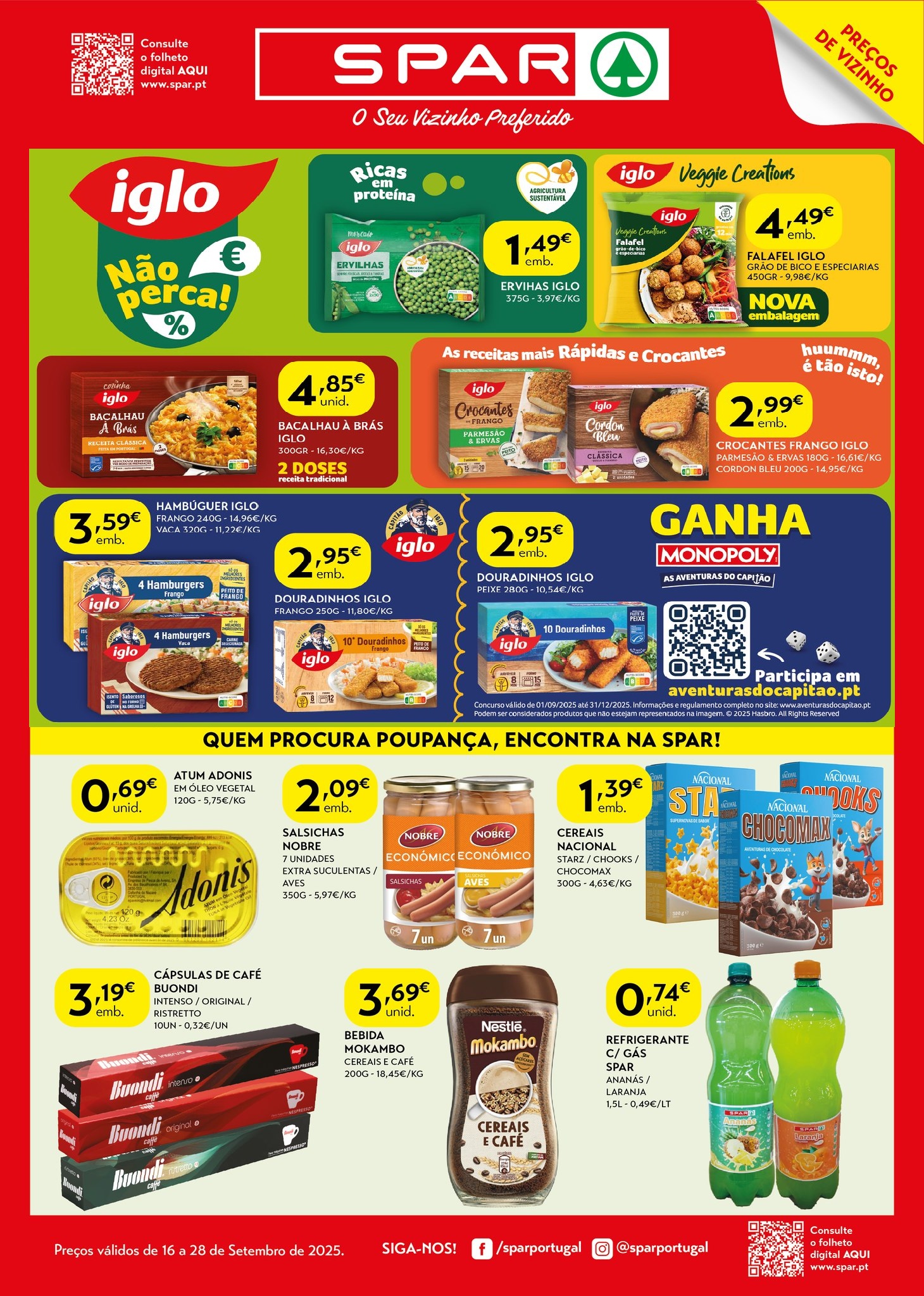 Folheto Spar - Antevisão Promoções 16 a 28 de setembro - O Caça Promoções