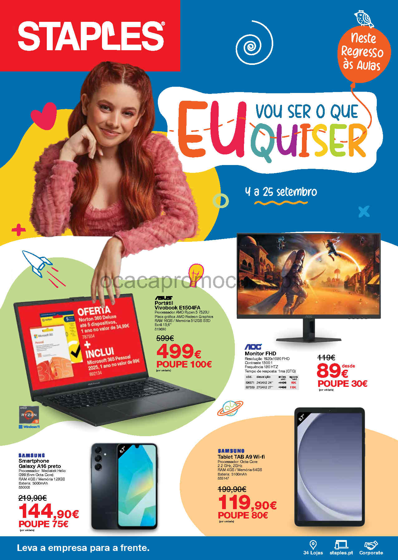 Folheto Staples Antevisão: Promoções 4 a 25 de setembro - O Caça Promoções