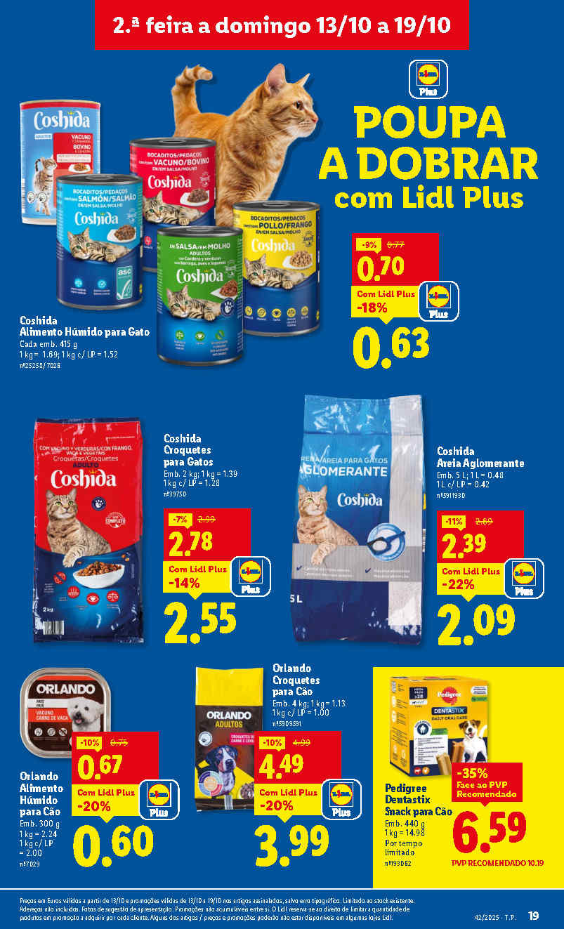 Antevisão Folheto Lidl Pets Promoções 13 a 19 de outubro - O Caça Promoções