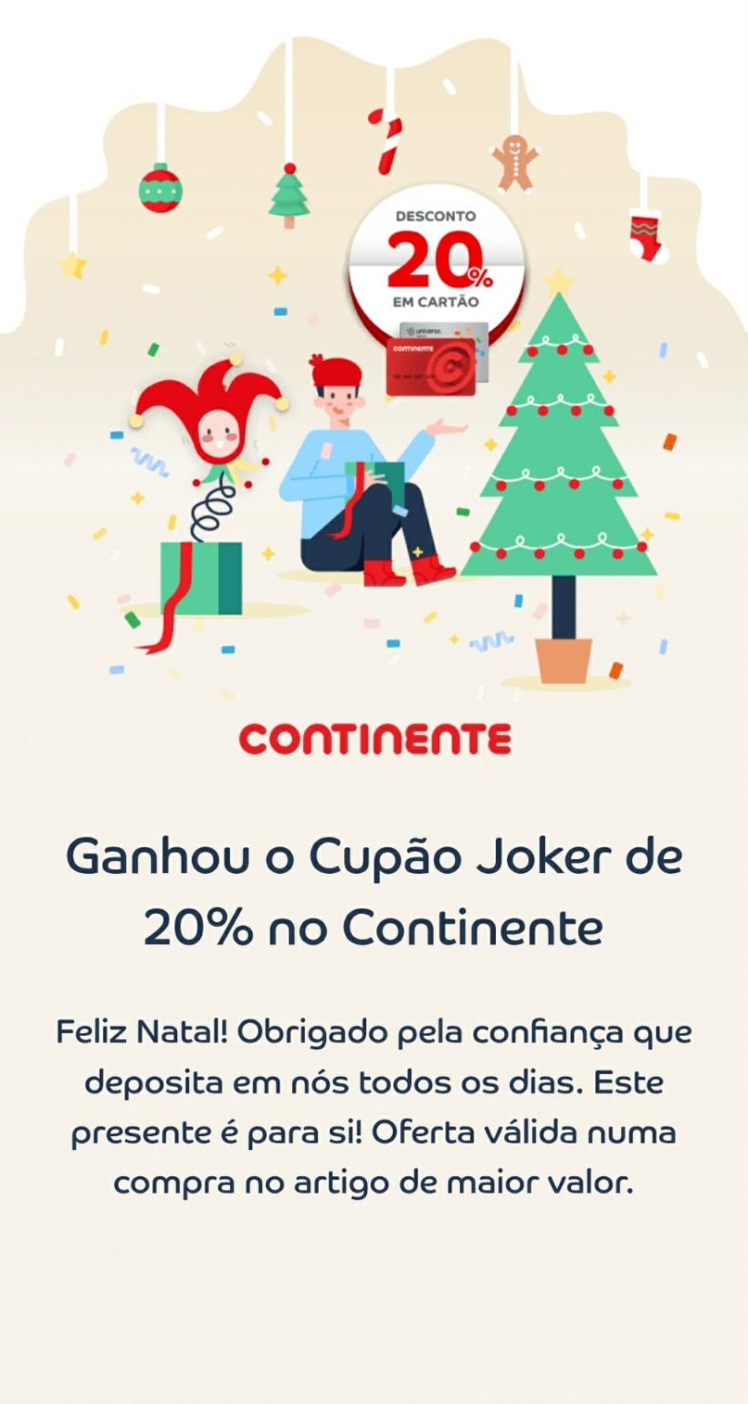 Continente: O Cupão 20% de Desconto Joker no Calendário Advento Só 24 ...